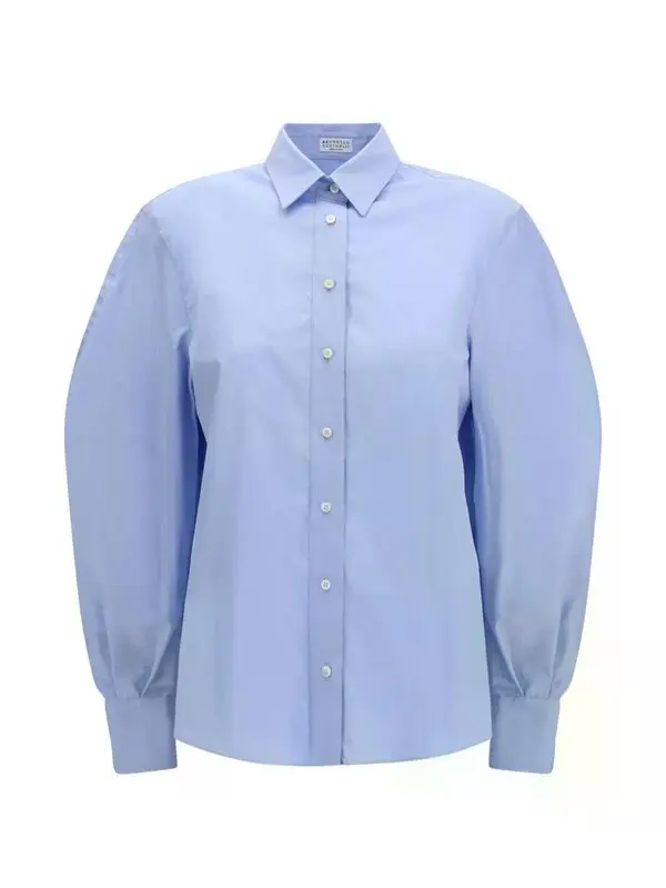 Brunello Cucinelli Bell-sleeve Cotton Shirt