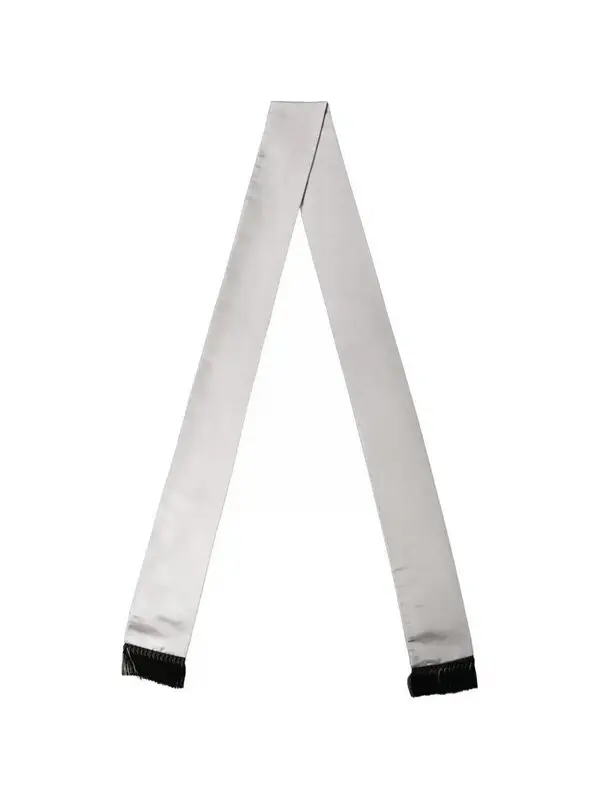 Dolce & Gabbana Fringe-trimmed Silk-satin Scarf