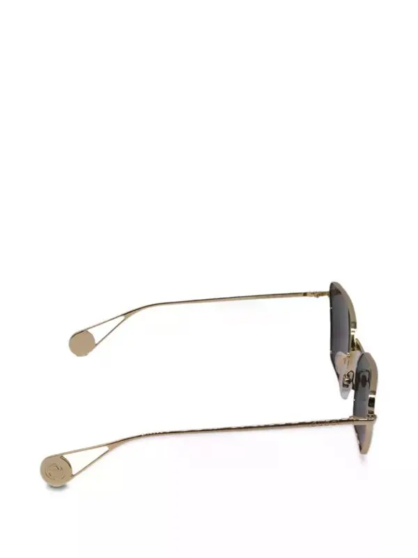 Gucci Geometric-frame Metal Sunglasses