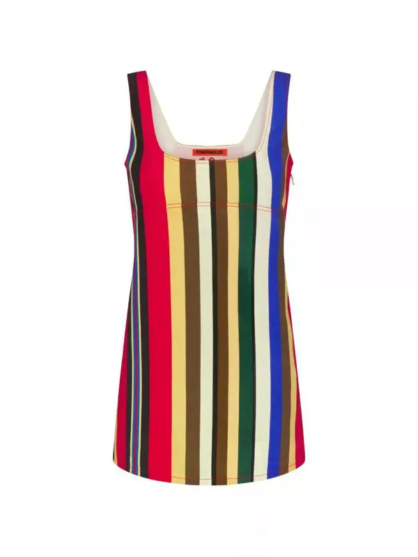 SIMONMILLER Sahara Stripe-print Mini Dress