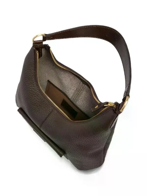 THE BRIDGE Martina Front-pocket Leather Shoulder Bag