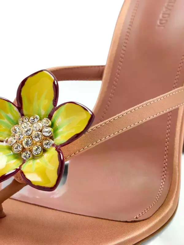 Amina Muaddi Vittoria Flower-embellished Sandals