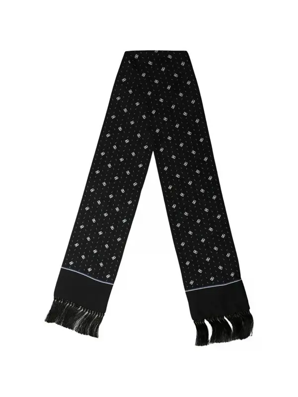 Dolce & Gabbana Logo-print Fringed Scarf