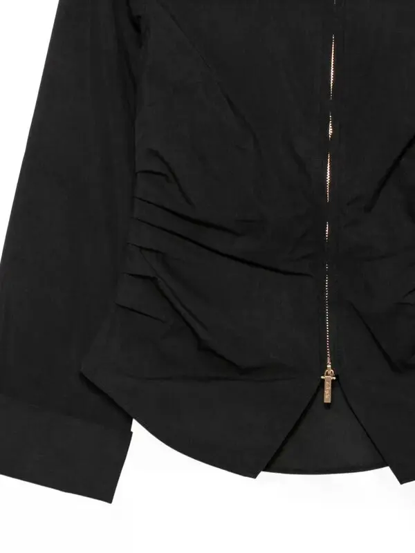 Cult Gaia Ruched Zip-up Jacket