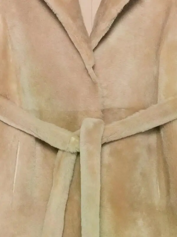 YVES SALOMON Manteau Belted Shearling Coat