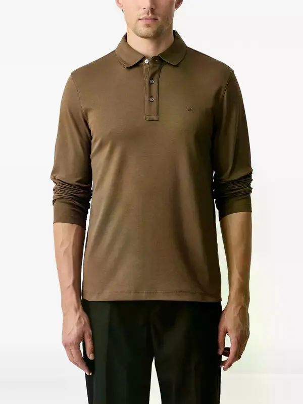 Michael Kors Cotton Long-sleeve Polo Shirt