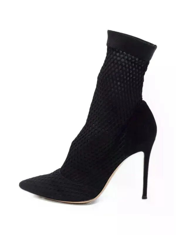 GIANVITO ROSSI Knit Pointed-toe Ankle Boots