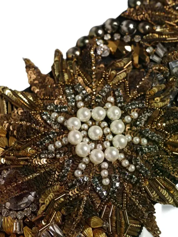 Dolce & Gabbana Crystal-embellished Floral-brooch Belt