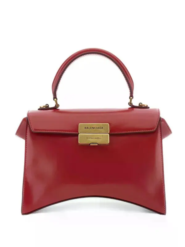 Balenciaga Hourglass Avenue Top Handle Bag Small In Carmin - Red