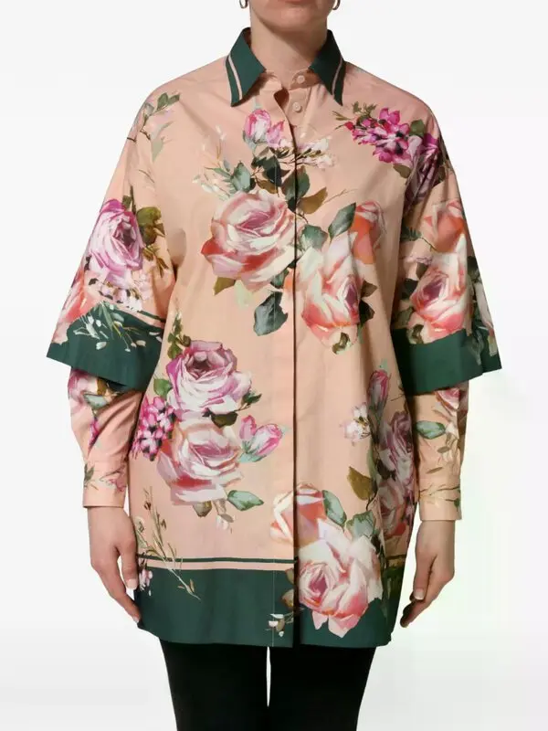 Dolce & Gabbana Floral-print Button-up Shirt - Pink