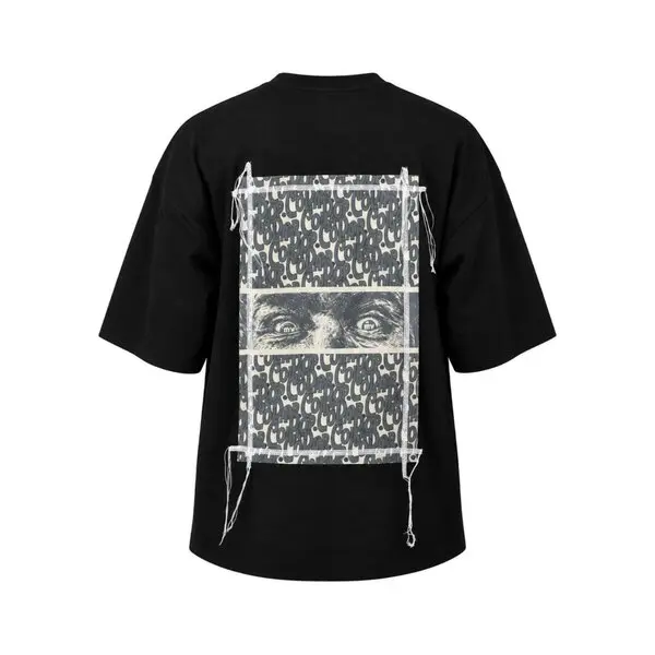 MYSIMPLICATED Oversized Black T-shirt With Pop Cola Eyes Design