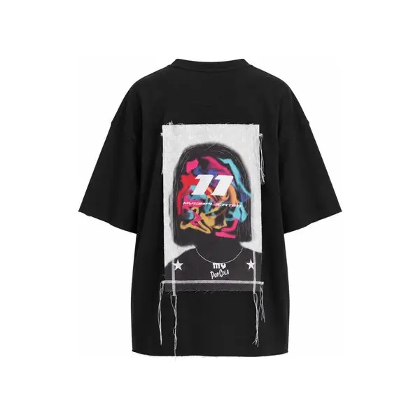 MYSIMPLICATED Oversized T-shirt With Pop Cola Vandal Muse Design W - Black