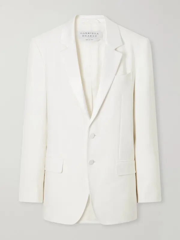 Gabriela Hearst Ivy Wool-woven Blazer - Neutrals