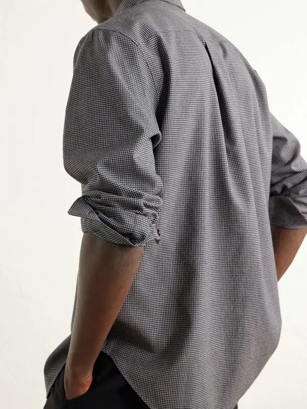 THE ROW Victor Checked Wool-poplin Shirt