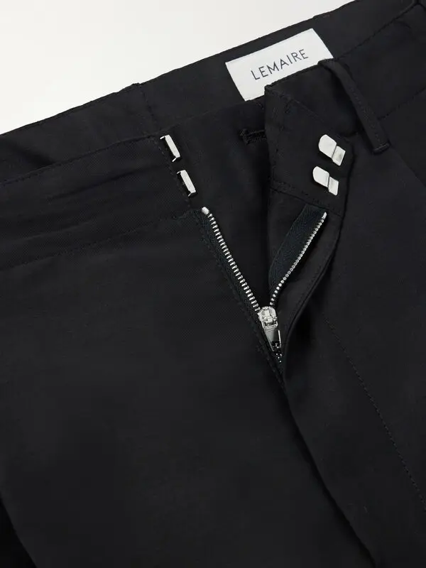 LEMAIRE Wide-leg Pleated Wool-blend Twill Trousers
