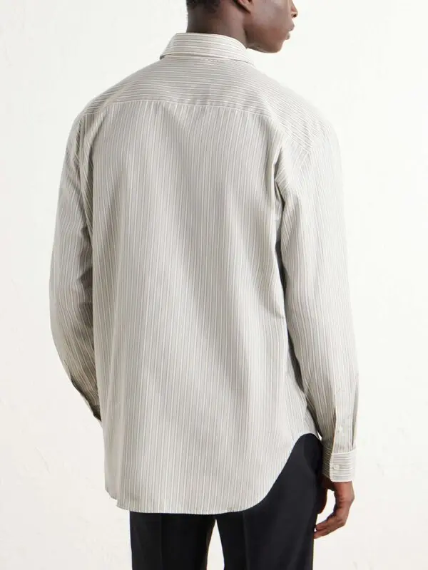 THE ROW Uday Striped Cotton-poplin Shirt