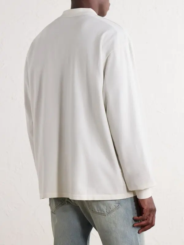 John Elliott Oversized Cotton-piqué Polo Shirt - White