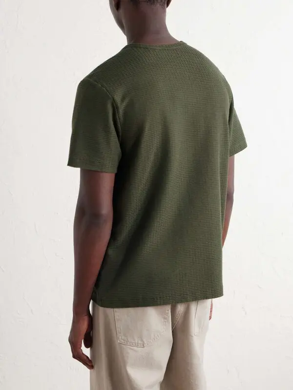 FRAME Cotton-jacquard T-shirt