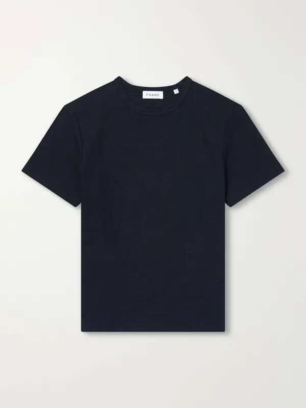 FRAME Cotton-jacquard T-shirt