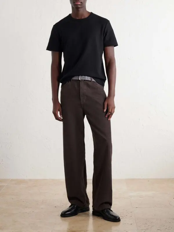 FRAME Cotton-jacquard T-shirt