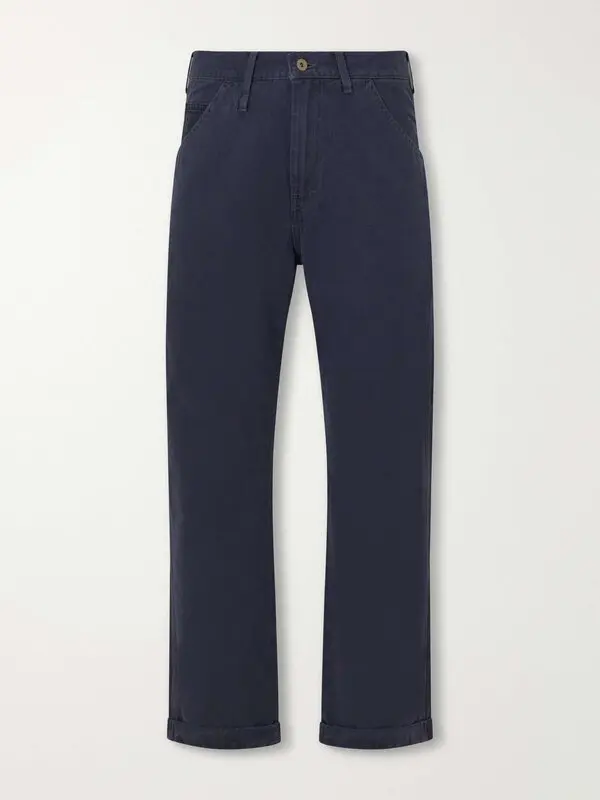 HUMAN MADE Straight-leg Cotton-canvas Trousers - Navy