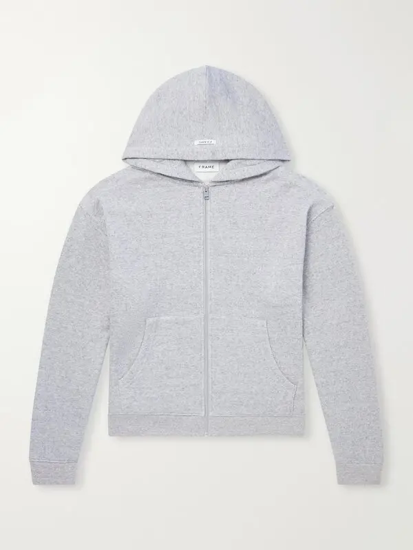 FRAME Cotton-jersey Zip-up Hoodie