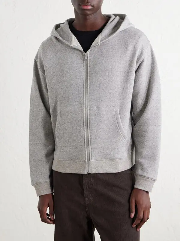 FRAME Cotton-jersey Zip-up Hoodie