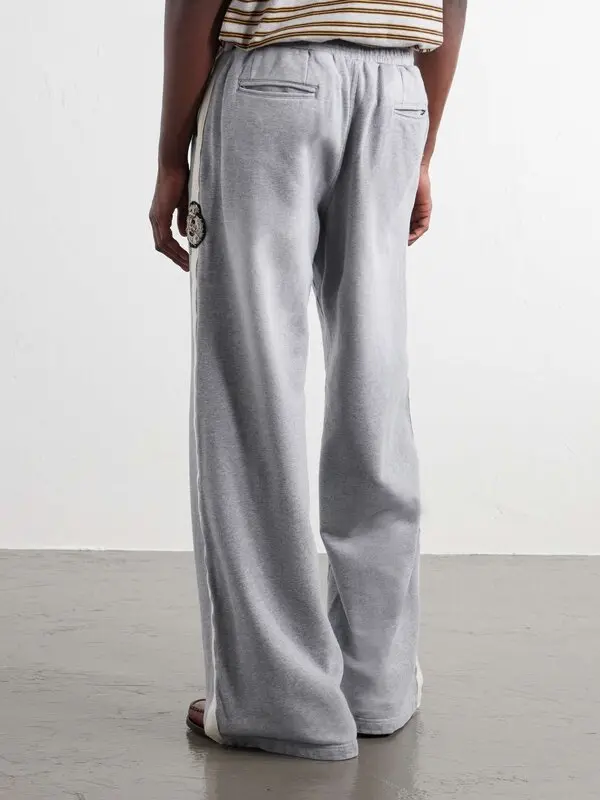 424 Wide-leg Distressed Cotton-jersey Sweatpants