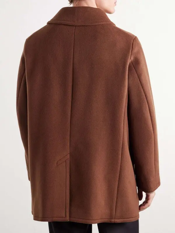 KAPTAIN SUNSHINE Double-breasted Brushed Wool-felt Coat