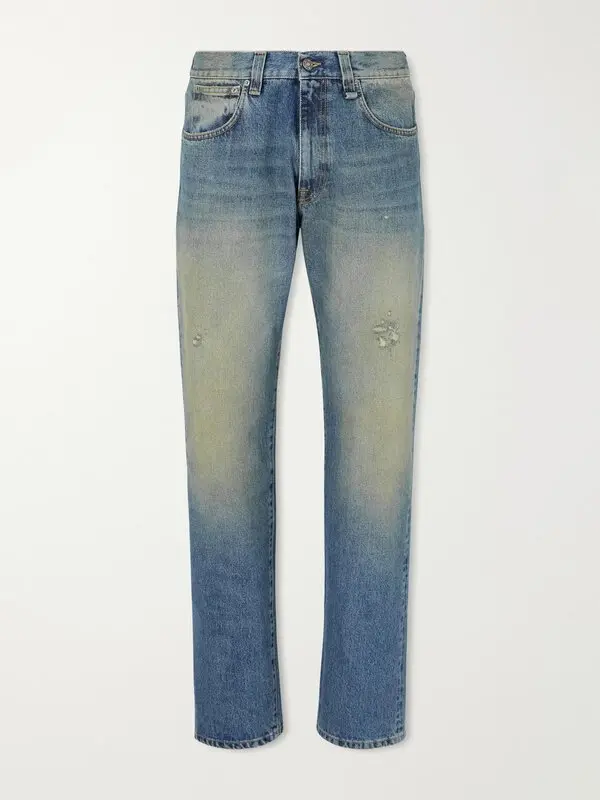 424 Loose Straight-leg Distressed Jeans
