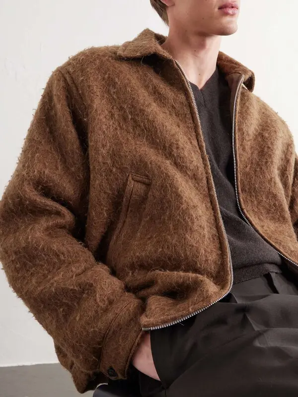 KAPTAIN SUNSHINE Brushed Wool-blend Woven Blouson Jacket