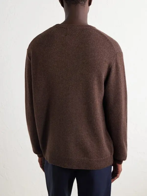 THE ELDER STATESMAN Statesman Cashmere Sweater - Brown
