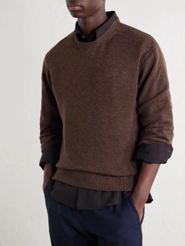 THE ELDER STATESMAN Statesman Cashmere Sweater - Brown