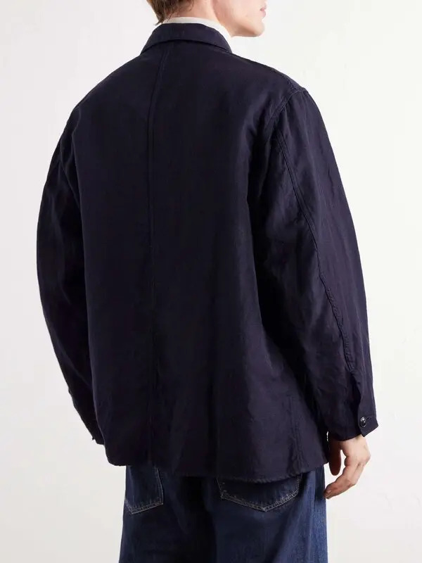 KAPTAIN SUNSHINE Cashmere And Linen-blend Gabardine Overshirt