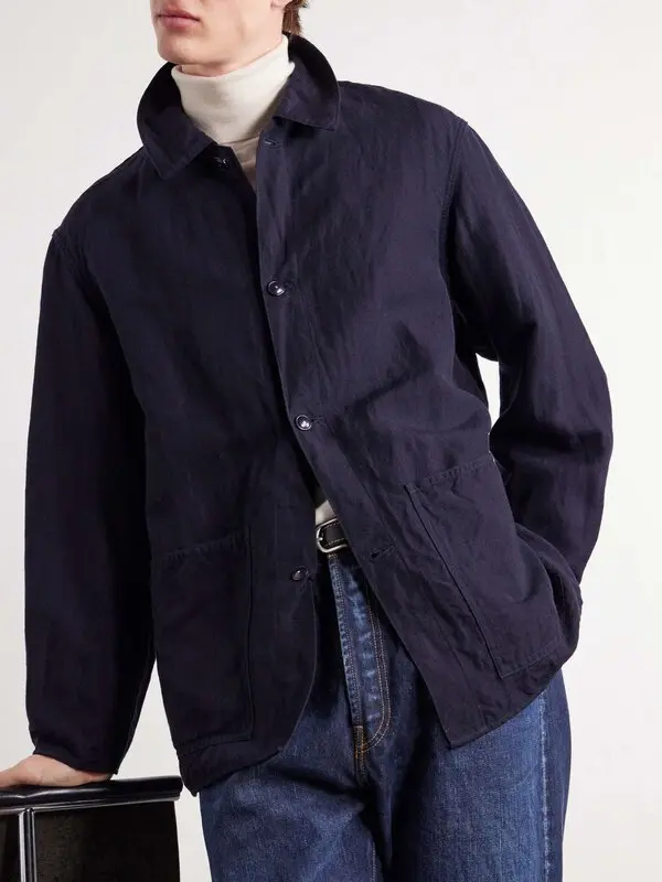 KAPTAIN SUNSHINE Cashmere And Linen-blend Gabardine Overshirt