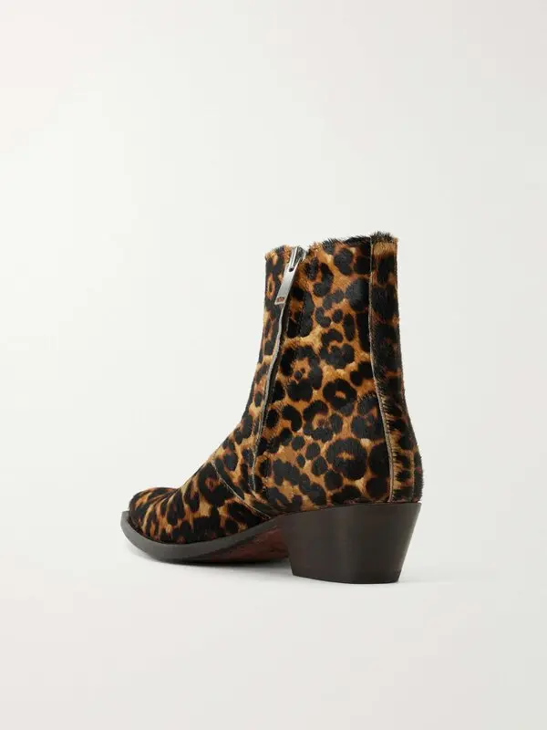 424 Leopard-print Calf-hair Chelsea Boots