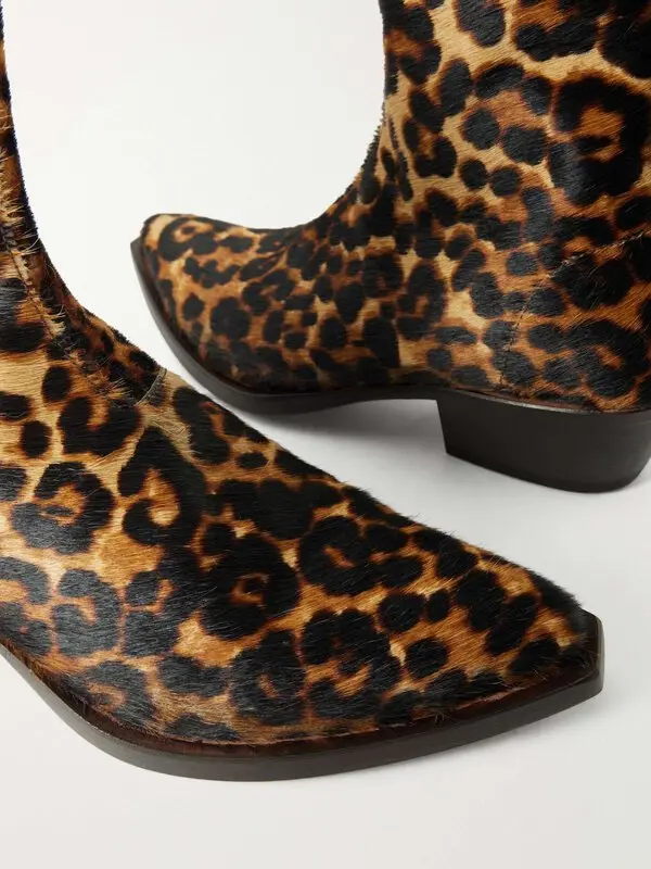 424 Leopard-print Calf-hair Chelsea Boots