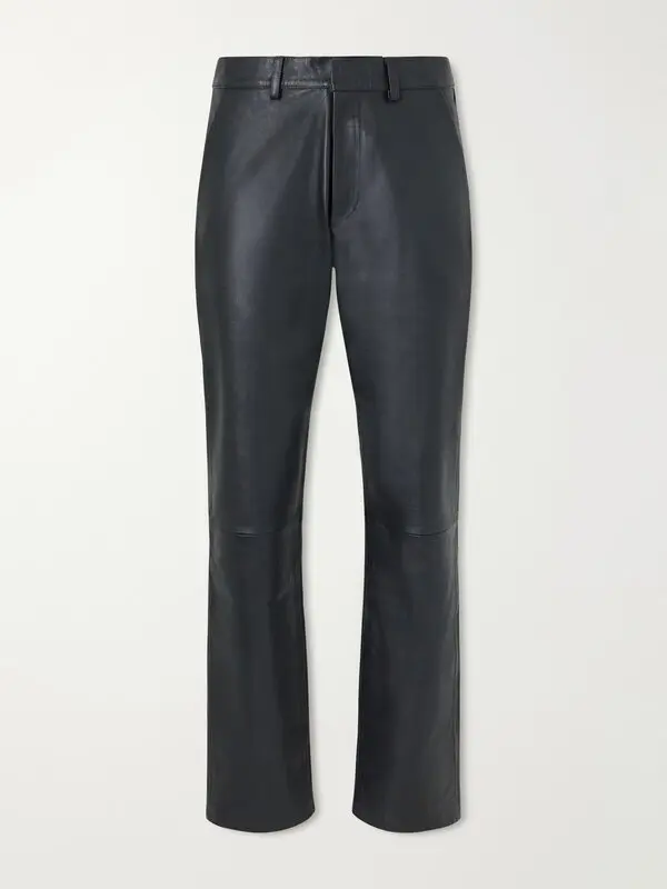 424 Straight-leg Panelled Leather Trousers