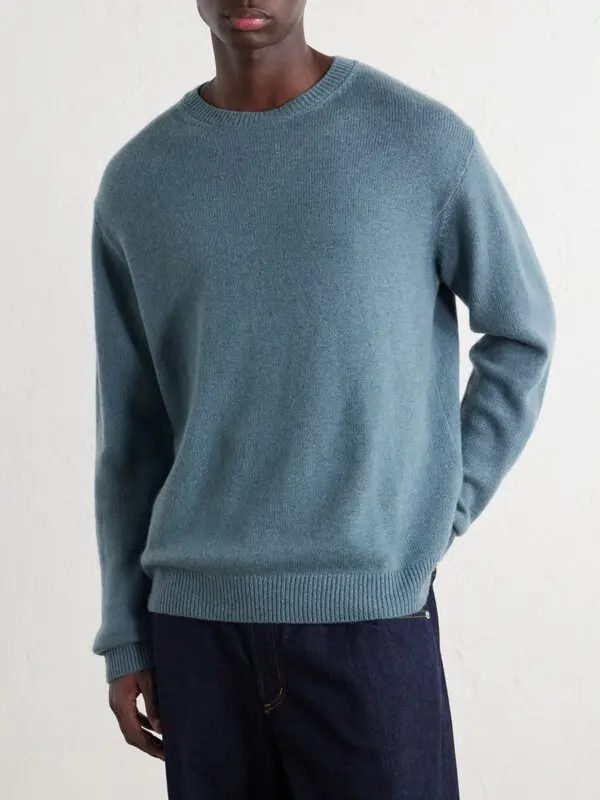 THE ELDER STATESMAN Statesman Cashmere Sweater - Blue