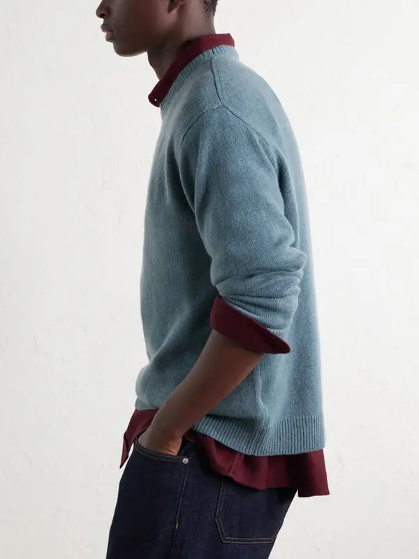 THE ELDER STATESMAN Statesman Cashmere Sweater - Blue