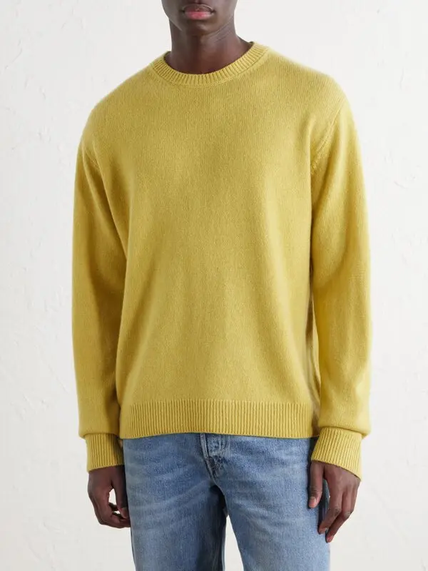 THE ELDER STATESMAN Statesman Cashmere Sweater - Yellow