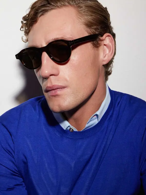 TOM FORD Oliver 02 Round-frame Acetate Sunglasses