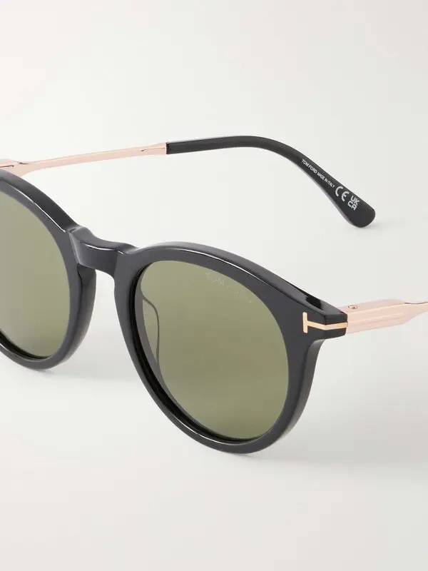 TOM FORD Oliver 02 Round-frame Acetate Sunglasses