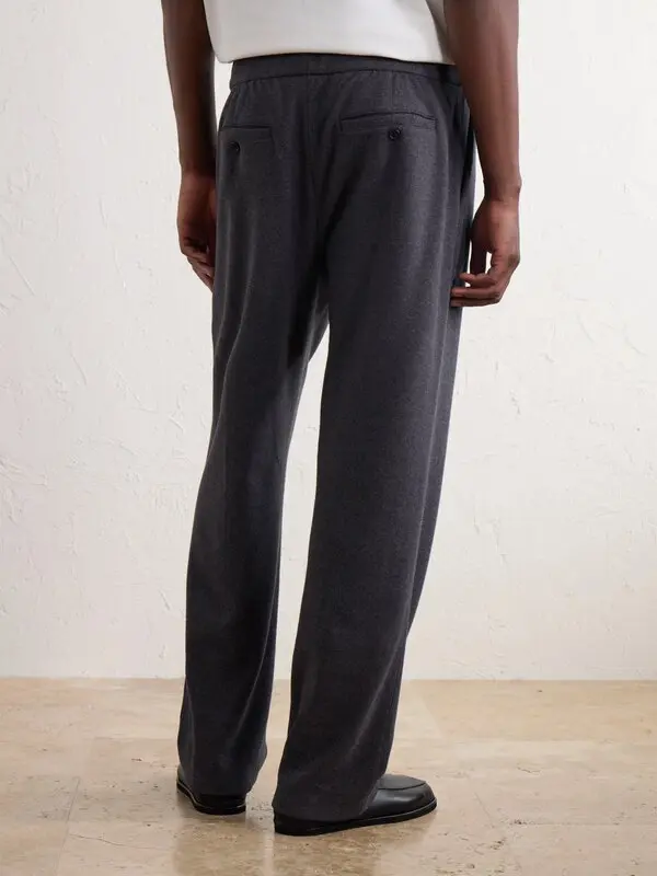 JAMES PERSE Straight-leg Cotton-blend Felt Suit Trousers - Gray
