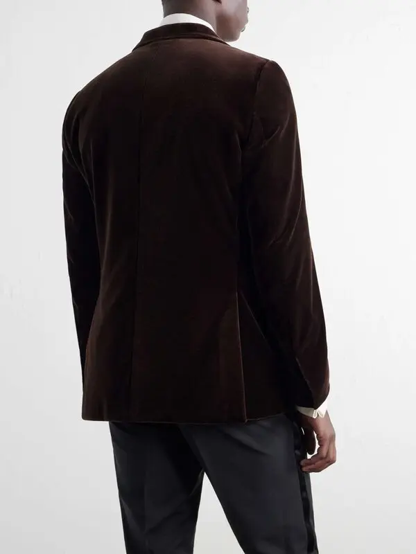 Zegna Satin-trimmed Cotton-velvet Tuxedo Jacket