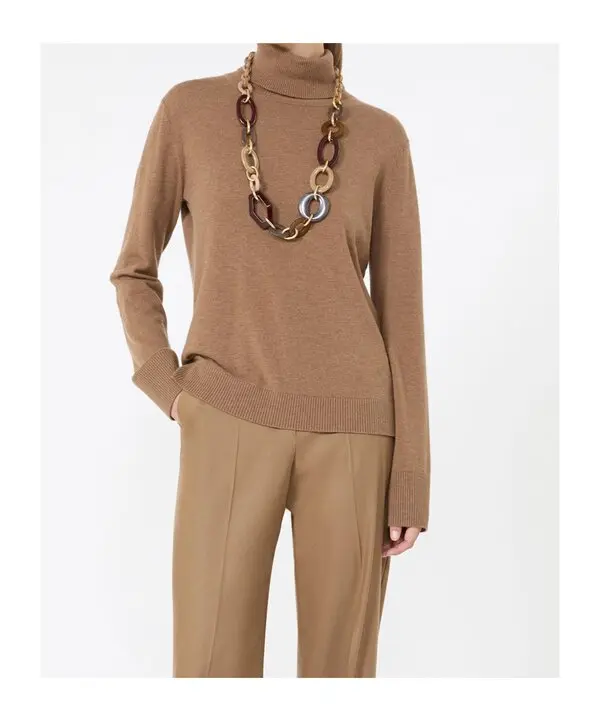 Max Mara Ribbed Turtleneck Knitted Sweater
