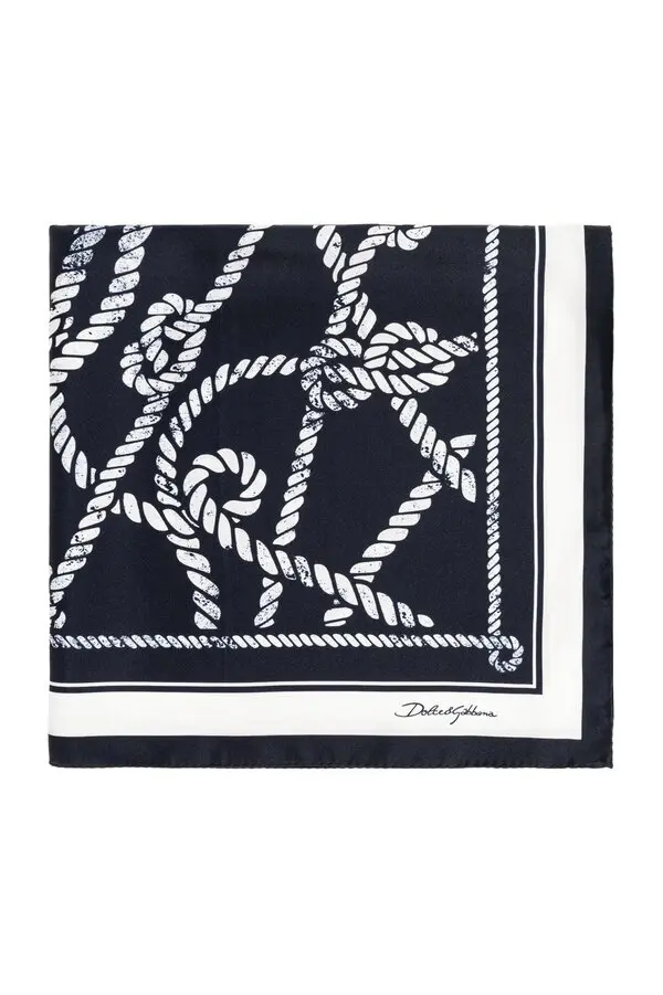 Dolce & Gabbana Dolce Gabbana Nautical Rope Print Scarf