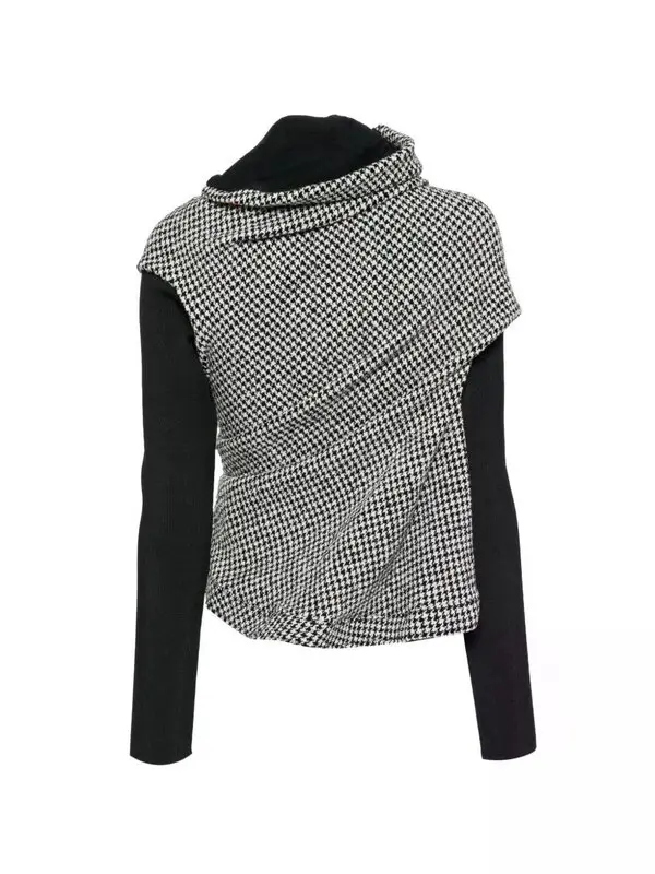 Junya Watanabe Houndstooth-pattern Draped Jacket