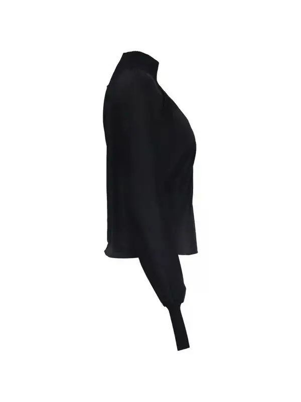 A.L.C. Mock-neck Dolman-sleeve Blouse - Black