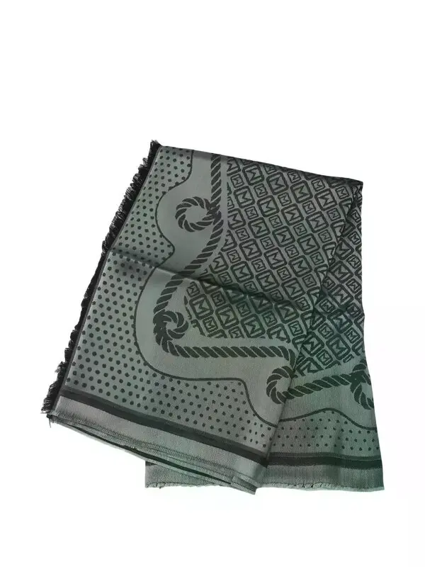 Marella Odissea Logo-print Frayed Scarf - Grey